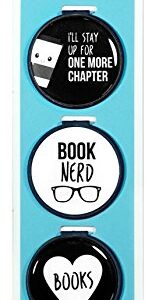 Just Clip it! Quote Bookmarks - (Set of 3 clip over the page markers) - MY WORKOUT is READING in BED, SLEEP is good, BOOKS are BETTER, SO many BOOKS, SO little TIME.Funny Bookmark Set of all ages.