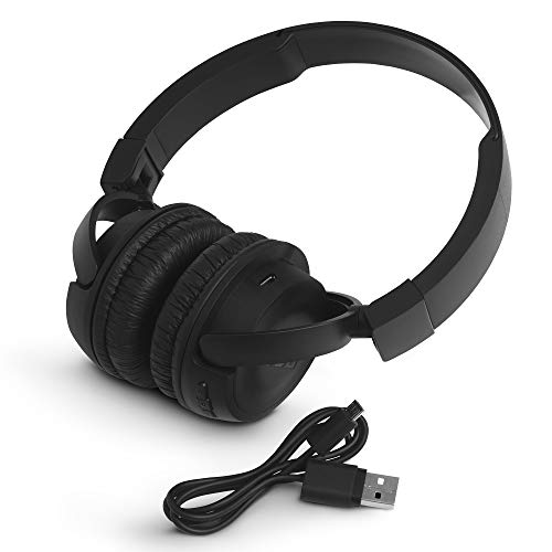 JBL T460BT Extra Bass Wireless On-Ear Headphones with 11 Hours Playtime & Mic - Black