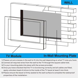 SYLVOX 24-inch Waterproof TV, Full HD, Magic Mirror Bathroom TV, Suitable for Bathrooms,Hotels,Saunas