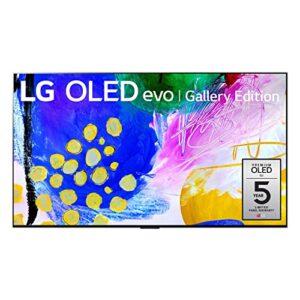 lg g2 series 65-inch class oled evo gallery edition smart tv oled65g2pua, 2022 – ai-powered 4k tv, alexa built-in