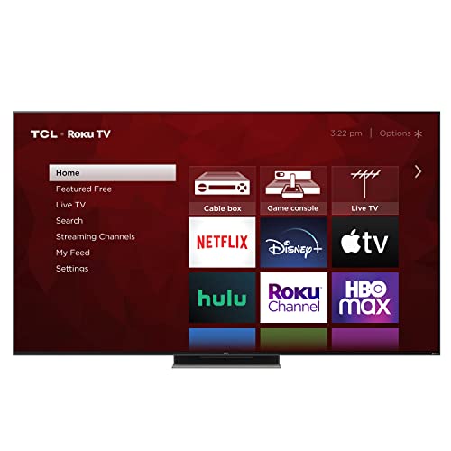 TCL 55" Class 6-Series 4K Mini-LED UHD QLED Dolby Vision IQ & Atmos, 144Hz VRR, AMD FreeSync Premium Pro, Smart Roku TV – 55R655 (2022 Model), Black