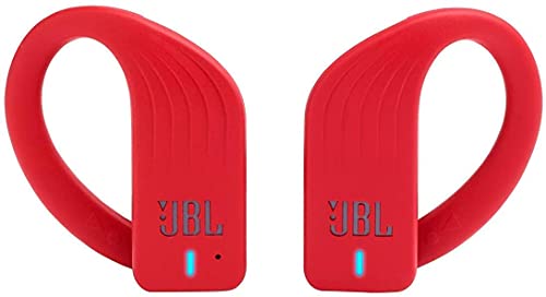 JBL TWS True Wireless in-Ear Headphones Bundle with Deluxe Hardshell Case (Endurance Peak, Red)