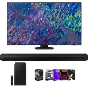 samsung qn75qn85ba 75″ neo qled 4k mini led quantum hdr smart tv bundle hw-q600b 3.1.2ch soundbar, audio entertainment essentials bundle & 2 yr cps enhanced protection pack