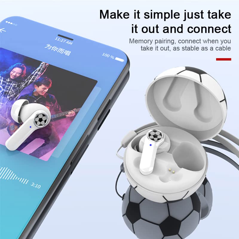 Basketball Earphone True Wireless Football Earphones for Boyfriend and Girlfriend Sports Bag Decoration Earbuds Bluetooth Headphone (3)