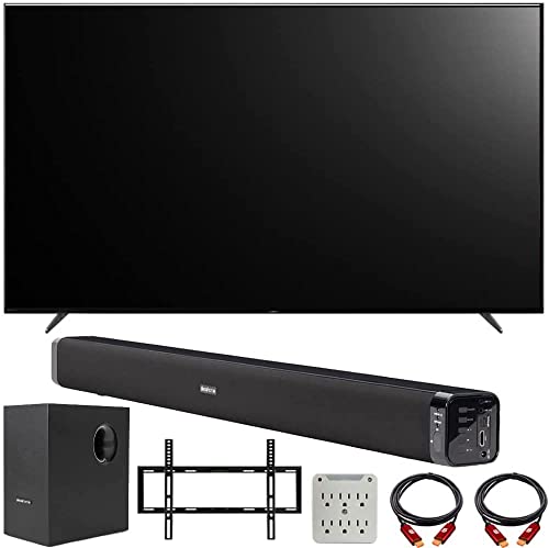 Sony XR75X90K Bravia XR 75" X90K 4K HDR Full Array LED Smart TV (2022 Model) Bundle with Deco Gear Home Theater Soundbar with Subwoofer, Wall Mount Accessory Kit, 6FT 4K HDMI 2.0 Cables and More