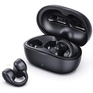 wireless ear-clip bone conduction headphones bluetooth 5.3, open ear clip on earbuds,waterproof mini sport running earring earphone, hifi sound/long battery life