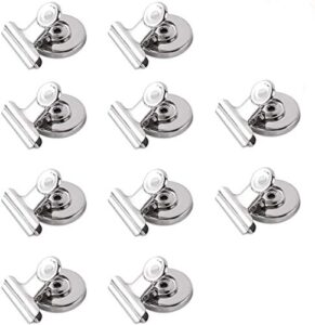 strong office magnetic clips heavy duty refrigerator magnet hook clips for photo displays, whiteboards, locker, fridge, classroom, school, office(10 pack)