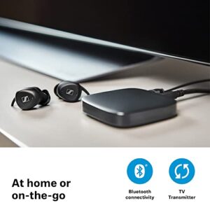 Sennheiser TV Clear Set – True Wireless Earbuds & TV Connector – Bluetooth in-Ear Headphones for TV with Ambient Awareness, Passive Noise Cancellation, Qi Wireless Charging and 37-Hour Battery Life