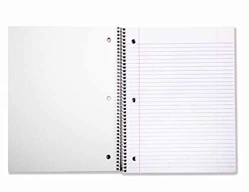 Amazon Basics College Ruled Wirebound Spiral Notebook, 100 Sheet - 5-Pack, Assorted Lattice Pattern Colors