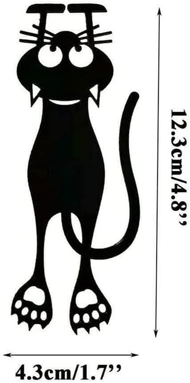 Curious Cat Bookmark,Funny Cat Bookmark,Black Cat Bookmark,Curious Cat Bookmark for Book Lovers,Cat Book Markers for Women,Cat Bookmark,Cat Bookmarks (2pc)