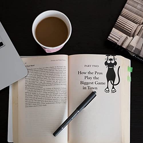 Curious Cat Bookmark,Funny Cat Bookmark,Black Cat Bookmark,Curious Cat Bookmark for Book Lovers,Cat Book Markers for Women,Cat Bookmark,Cat Bookmarks (2pc)