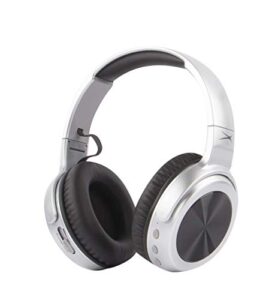 altec lansing mzx701- gry rumble bass boosted over ear bluetooth headphones with omnidirectional vibration, 10 hour battery life and voice assistant integration, dynamic bass, grey