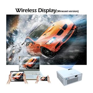 Native 1080P WiFi Bluetooth Projector（with 100" Metal Anti Light Screen），DIVCRE 9000L Full HD 220" Portable Projector , Home Theater Video Projector，Compatible with iOS，Android，HDMI,VGA,USB,AV