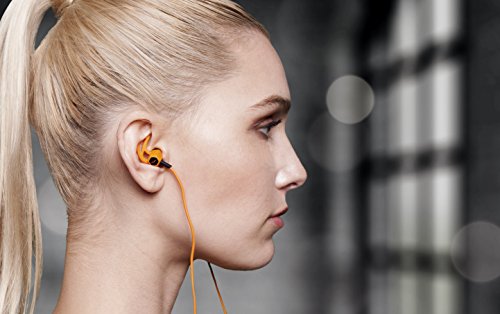 V-MODA Forza In-Ear Hybrid Sport Headphones with 3-Button Remote & Microphone - Apple Devices, Orange