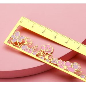 1 Pcs Oriental Classical Aesthetics Metal Scale Bookmark Ruler Art Bookmark for Students Reading Thanksgiving Christmas Birthday Gifts, Women and Girl Readers