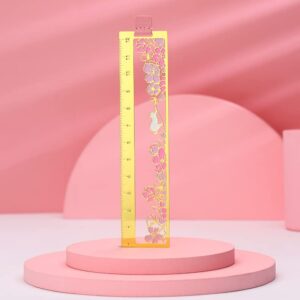 1 Pcs Oriental Classical Aesthetics Metal Scale Bookmark Ruler Art Bookmark for Students Reading Thanksgiving Christmas Birthday Gifts, Women and Girl Readers