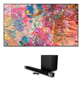 samsung qn85q80bafxza 85″ 4k ultra hd smart tv with a klipsch cinema-800 3.1 dolby atmos soundbar with 10″ wireless subwoofer (2022)