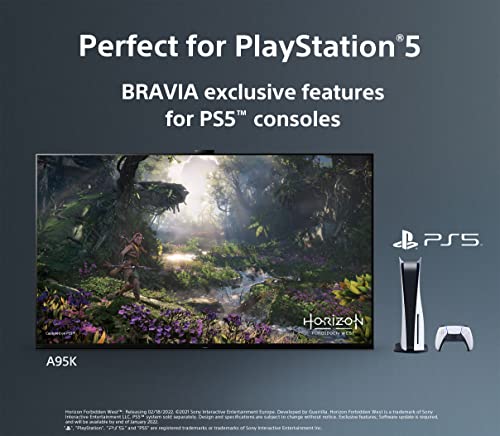 Sony 65 Inch 4K Ultra HD TV A95K Series: BRAVIA XR OLED Smart Google TV with Dolby Vision HDR and Exclusive Features for The Playstation® 5 XR65A95K- 2022 Model (Renewed)