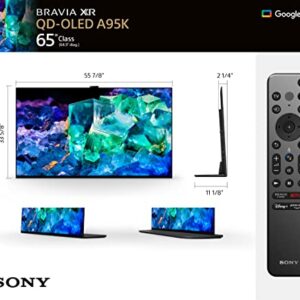 Sony 65 Inch 4K Ultra HD TV A95K Series: BRAVIA XR OLED Smart Google TV with Dolby Vision HDR and Exclusive Features for The Playstation® 5 XR65A95K- 2022 Model (Renewed)