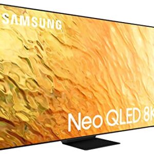 SAMSUNG QN85QN800BFXZA 85" 8K QLED Quantum Mini LED HDR Smart TV with an Austere 5S-PS8-US1 V-Series 8-Outlet Power w/Omniport USB (2022)