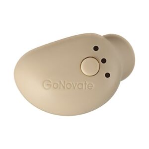 gonovate g11 bluetooth earpiece wireless earbud mini invisible headphone, 6 hrs playtime magnetic usb charger smallest headset single car earphone with mic for iphone samsung galaxy (beige-1 piece)