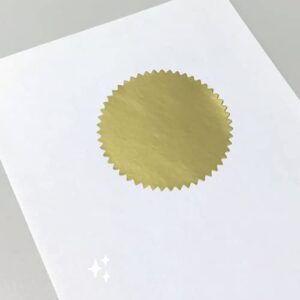 200 Pack, Gold Foil Seal Stickers for Certificates - 2" Diameter