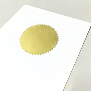 200 Pack, Gold Foil Seal Stickers for Certificates - 2" Diameter