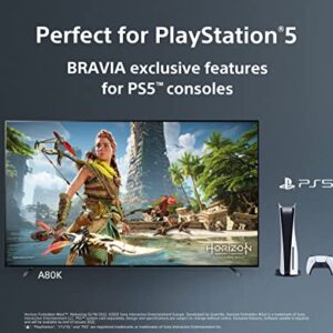 Sony 65 Inch 4K Ultra HD TV A80K Series: BRAVIA XR OLED Smart Google TV with Dolby Vision HDR and Exclusive Features for The Playstation® 5 XR65A80K- 2022 Model (Renewed)