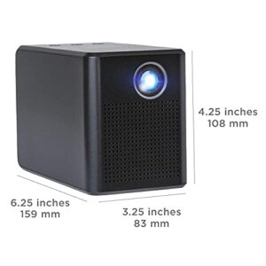 Miroir M189 Portable LED Projector | 80 Inch Picture | 1080P Supported | Auto Keystone | Rechargeable Battery | HDMI