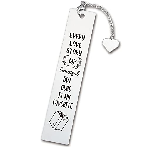 Every Love Story is Beautiful Funny Inspirational Bookmark Gifts for Women, Bookmarks for Daughter Bookworm Sister Girl Book Friend Sister Gifts Friendship Gifts