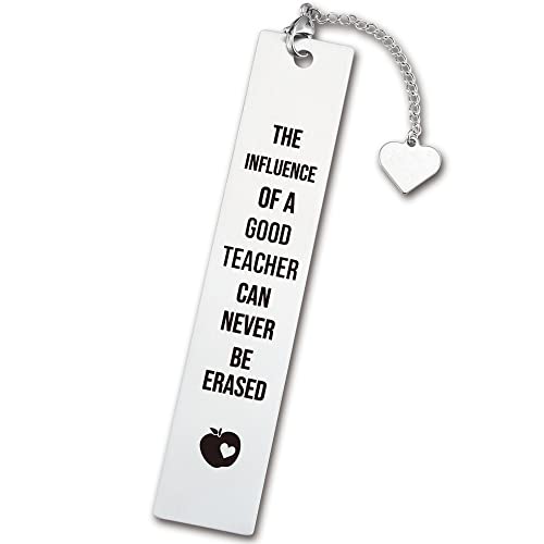 The Influence of a Teacher Can Never be Erased Funny Inspirational Bookmark Gifts for Women, Bookmarks for Sister Girl Daughter Bookworm Book Friend Sister Gifts Friendship Gifts