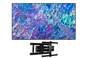 samsung qn65qn85bafxza 65″ 4k neo qled uhd smart tv in titan black with a sanus systems vlf728-b2 full motion wall mount (2022)