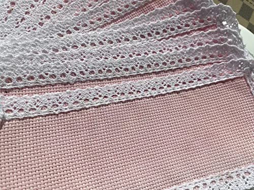 12pcs of 30x100 aida, 8.5x19cm in Size, Pink 14count Cotton aida Cloth Bookmarks to Cross Stitch