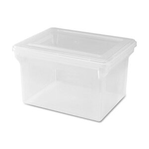 lorell llr68925 letter/legal plastic file box, 1 ea