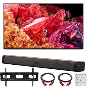 sony xr75x95k 75″ bravia xr x95k 4k hdr mini led tv with smart google tv (2022 model) bundle with deco home 60w 2.0 channel soundbar, 37″-100″ tv wall mount bracket bundle and 6-outlet surge adapter