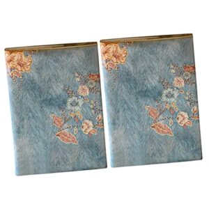 nusitou 2pcs classroom scrapbook adjustable protector protection notebook for cover reusable practical printing decorative cloth paperback print planner covers anti-wear journal a floral