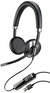 plantronics 202581-01 wired headset, silver/black