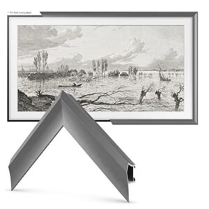 deco tv frames alloy prismatic – graphite bezel compatible only with samsung the frame tv (50″, fits 2021-2023 frame tv)