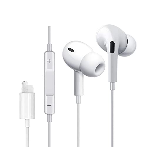 Wired Earbuds Earphones for iPhone 12 Pro with Microphone and Volume Control, Active Noise Cancellation Earbuds Earphones in Ear Headphones Compatible with iPhone 8/8plus X/Xs/XR/Xs max/11/12/pro/se