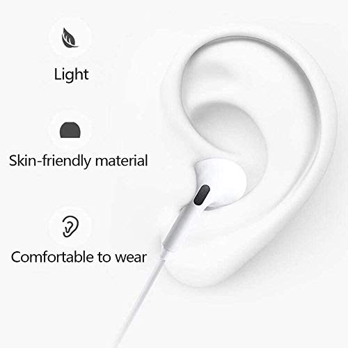 Wired Earbuds Earphones for iPhone 12 Pro with Microphone and Volume Control, Active Noise Cancellation Earbuds Earphones in Ear Headphones Compatible with iPhone 8/8plus X/Xs/XR/Xs max/11/12/pro/se