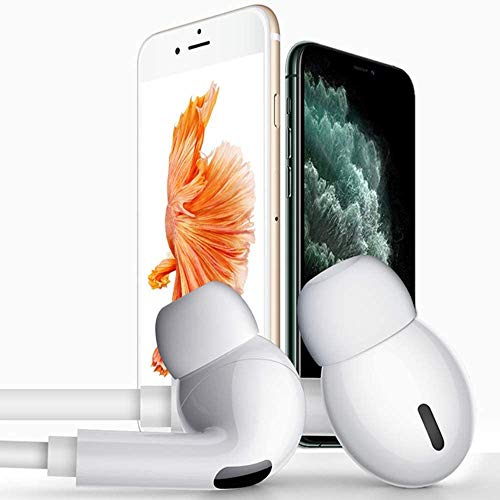 Wired Earbuds Earphones for iPhone 12 Pro with Microphone and Volume Control, Active Noise Cancellation Earbuds Earphones in Ear Headphones Compatible with iPhone 8/8plus X/Xs/XR/Xs max/11/12/pro/se