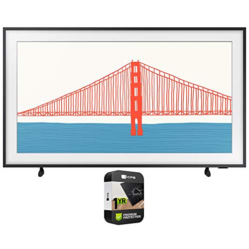 SAMSUNG QN55LS03AAFXZA 55 Inch The Frame TV Bundle with Premium 1 YR CPS Enhanced Protection Pack