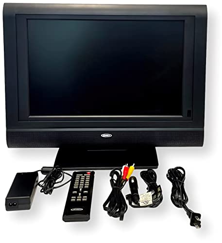 Jensen JE1908 HD 19" Flat Panel LCD TV; Wide Viewing Angles; High-Output Speakers; Metal Framed Interior; VGA and Component Video; Also Includes Aux, S-Video, TV, and Antenna in (Renewed)