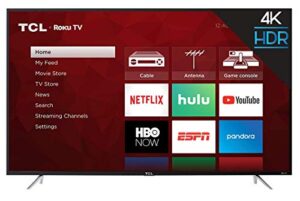 tcl 65″ class 4-series 4k uhd hdr roku 2017 smart tv – 65s405