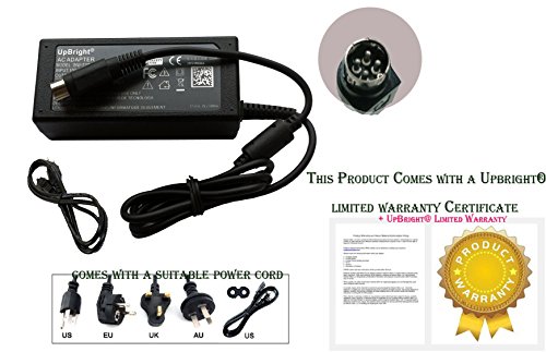 UpBright 4-Pin DIN AC/DC Adapter Replacement for AKAI LCT2060 LCT 2060 20in 20" LCD TV Switching Mode Universal Power Supply Cord Cable PS Battery Charger Mains PSU (with 4-Prong Connector)