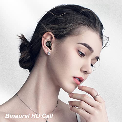 Kamon M32A True Wireless Earbuds Bluetooth 5.1 Headphones Touch Control IPX7 Waterproof Stereo Earphones Battery Display & TWS in-Ear Built-in Mic Headset