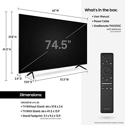 SAMSUNG 75-inch Class QLED Q70T Series - 4K UHD Dual LED Quantum HDR Smart TV with Alexa Built-in (QN75Q70TAFXZA, 2020 Model)