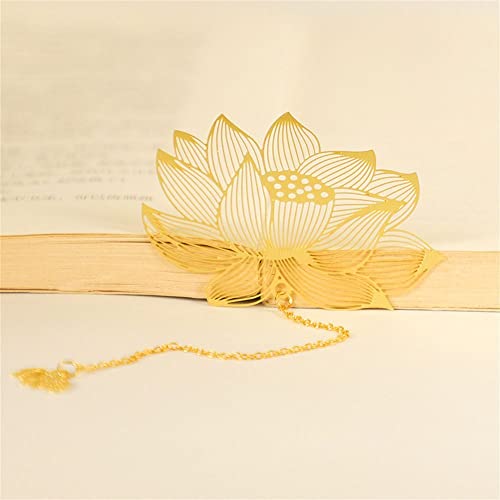 Metal Bookmarks with Chain Golden Hollow Leaf Bookmark Unique Leaf Plant Gifts Bookmark for Women Men Book Lovers Writers Readers(Apricot Chain)