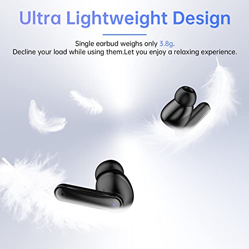 Atapeas Wireless Earbuds, Bluetooth 5.3 True Wireless Stereo Headphones with Charging Case LED Power Display IPX7 Waterproof Earphones TWS Ear Buds with 4 ENC Noise Cancelling Mic for Android iPhone