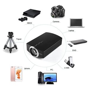 WDBBY YG500/YG510 Mini Projector Support 1080P 1800Lumen Portable LCD LED Projector Home Cinema USB HDMI Beamer Bass Speaker (Size : YG510)